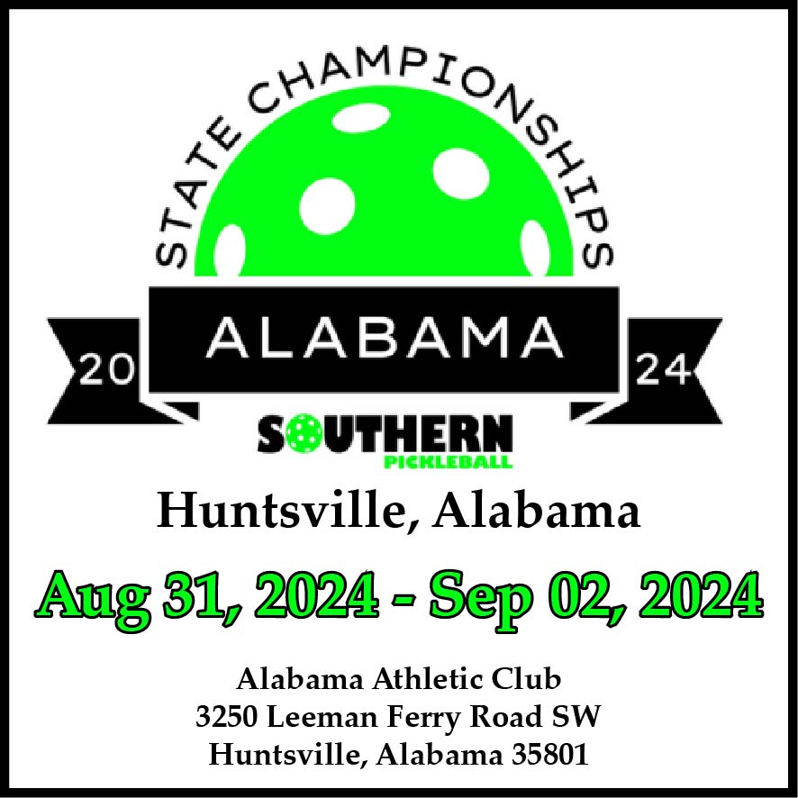 Events from June 13 – November 1 – Alabama Pickleball Tournaments