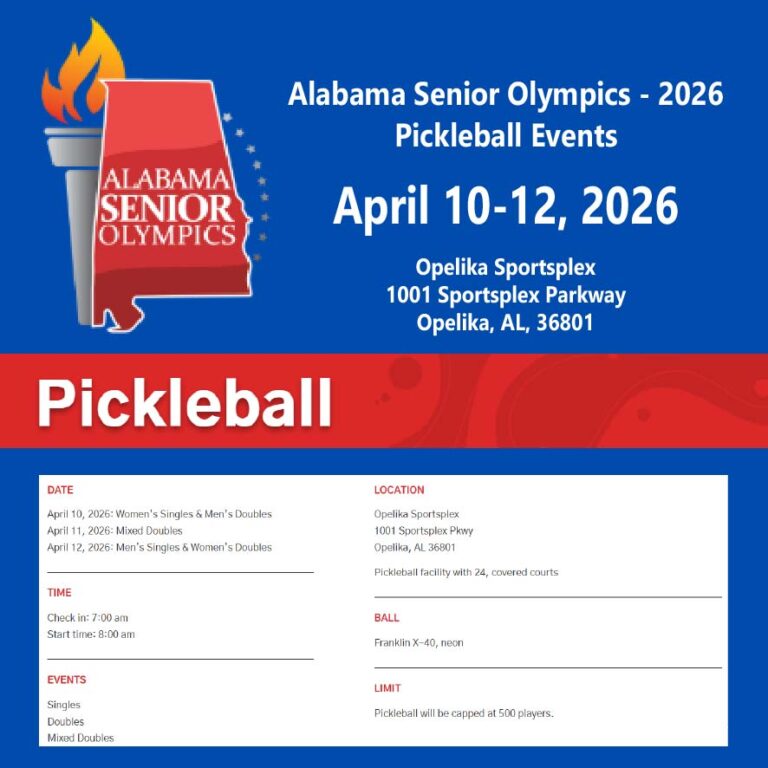 Events from January 17 – March 13 – Alabama Pickleball Tournaments